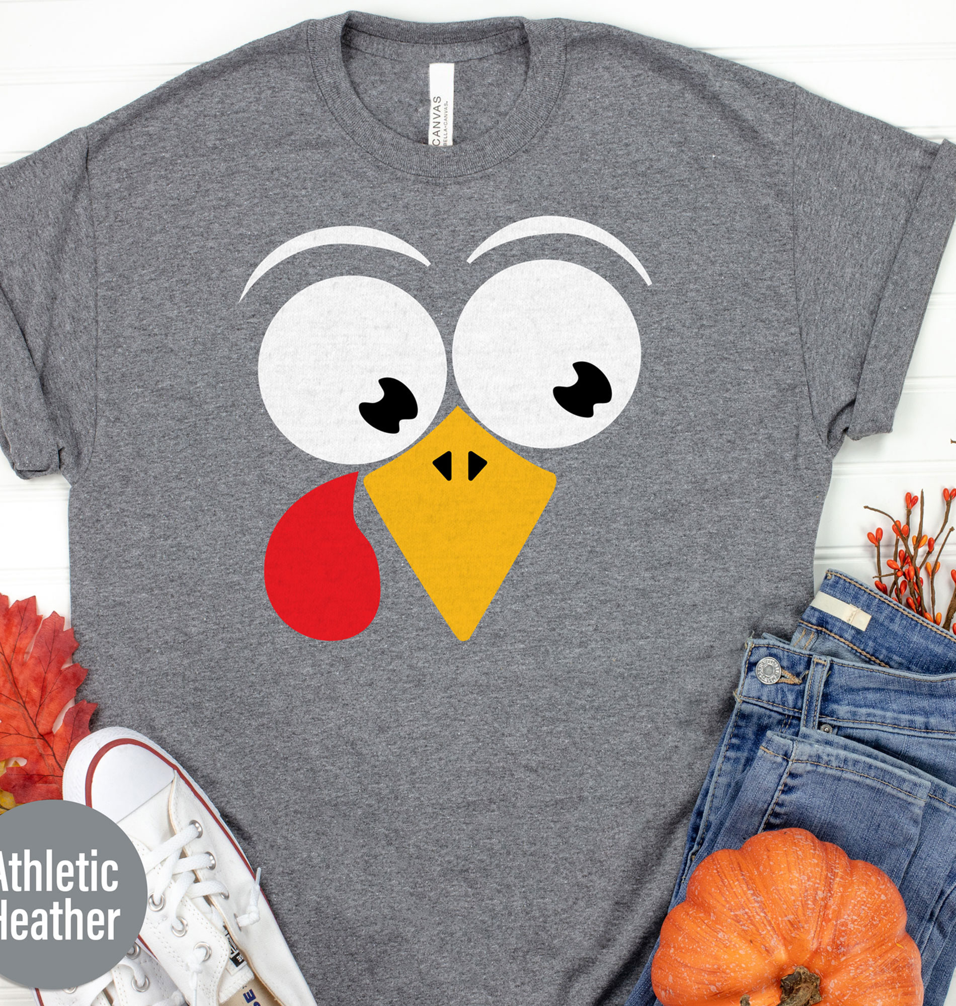 Turkey Face T-Shirt - Perfect Thanksgiving Apparel | Shop Now