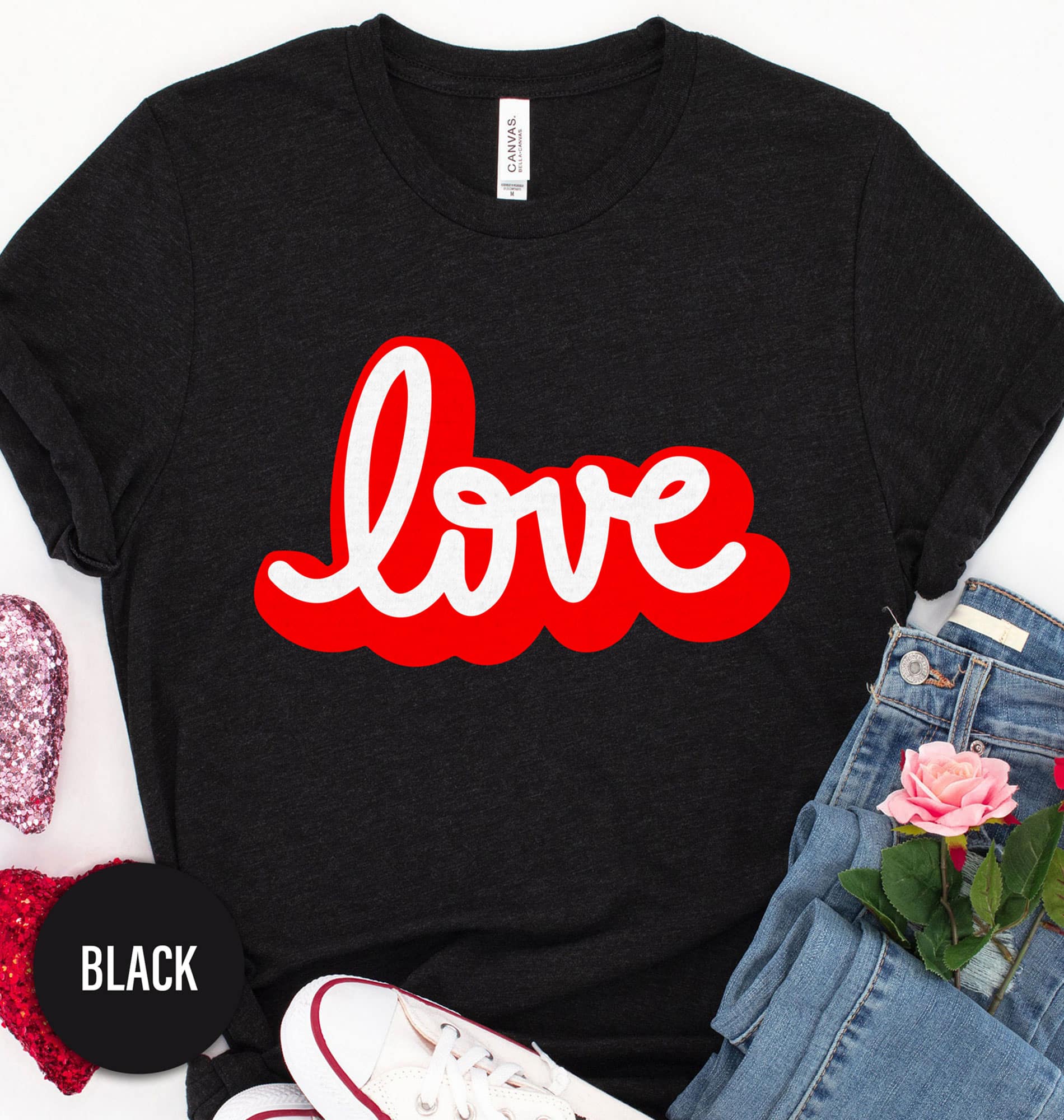 Celebrate Valentine's Day in style with our Cute Love Valentines Day t ...