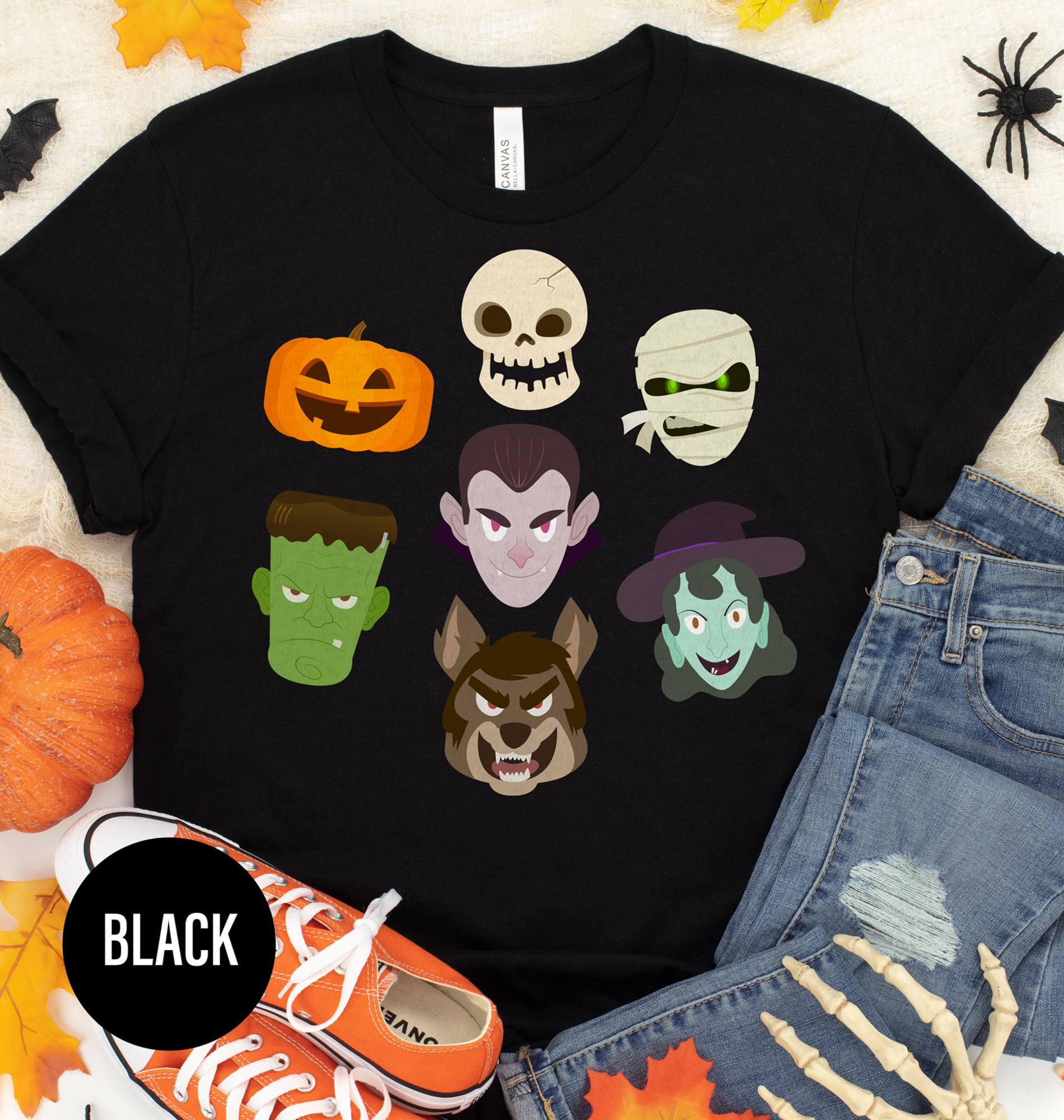 HolidayShirt's Funky Scary Emojis Halloween Tee | Shop Now